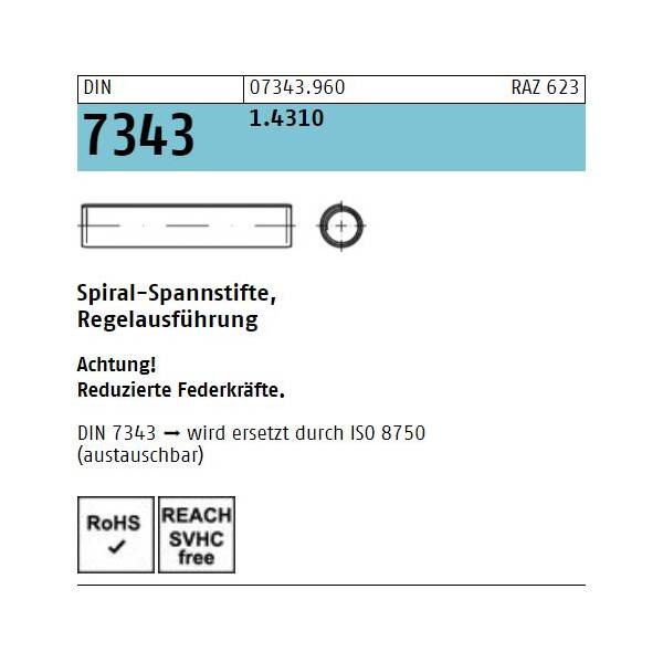 DIN 7343 Spannstifte A2, € 32,45