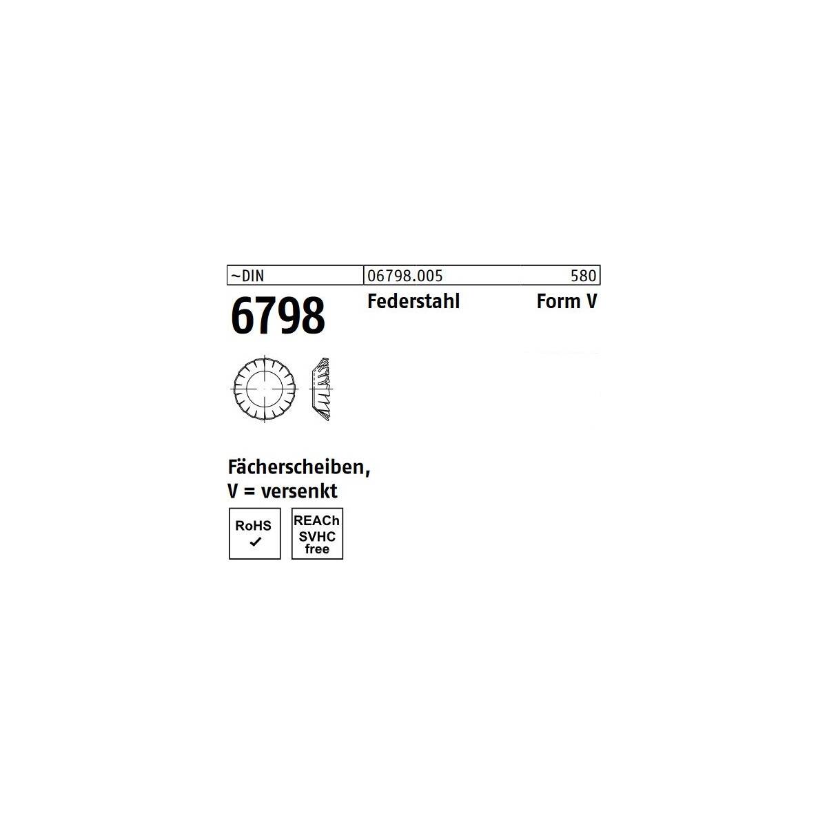 DIN 6798 Fächerscheiben Form V Federstahl, € 5,31