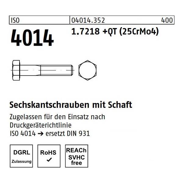 ISO 4014 Sechskantschraube mit Schaft online kaufen