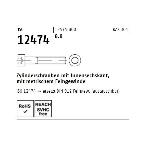 ISO 12474 mit Feingewinde bei Schraubenhandel24.de