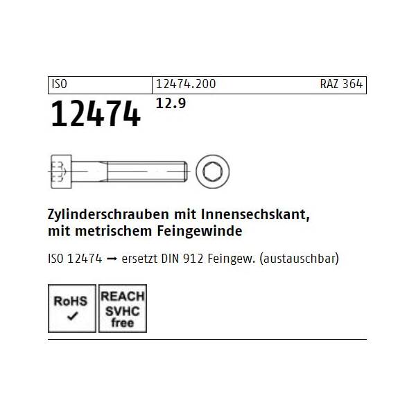 ISO 12474 mit Feingewinde bei Schraubenhandel24.de