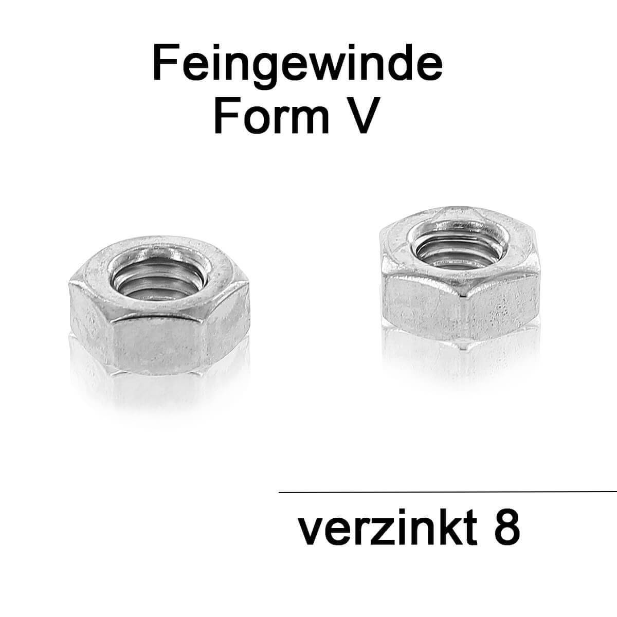 DIN 980 Sicherungsmuttern - verzinkt 8 - Form V - Feingewinde, € 5,82