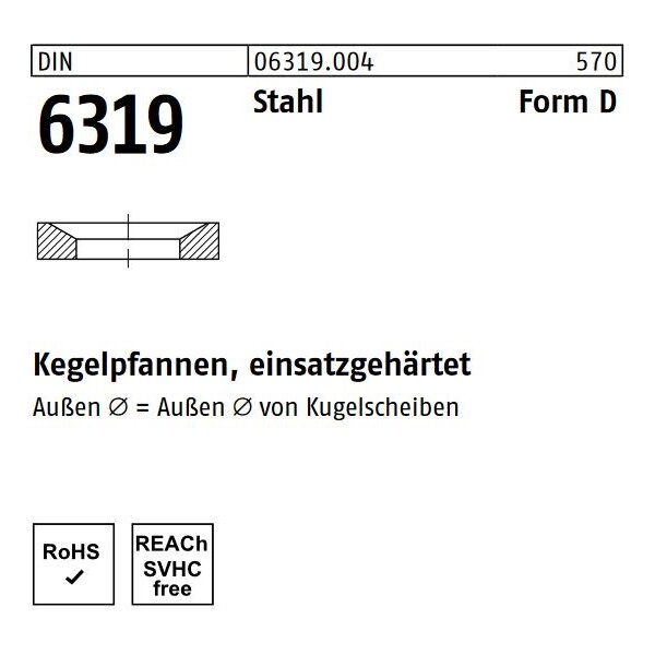DIN 6319 Kegelfpannen Form D Stahl 14,2mm 50St., € 45,86