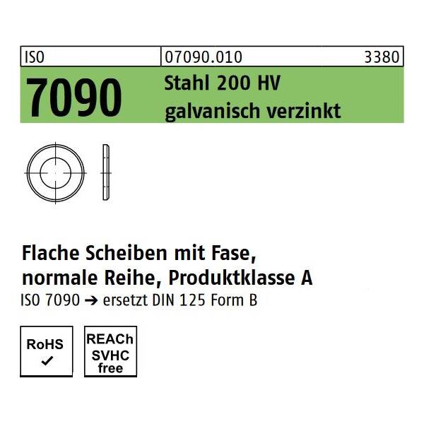 ISO 7090 Unterlegscheibe mit Fase online kaufen