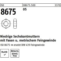 ISO 8675 Sechskantmutter, niedrige Form, Fase