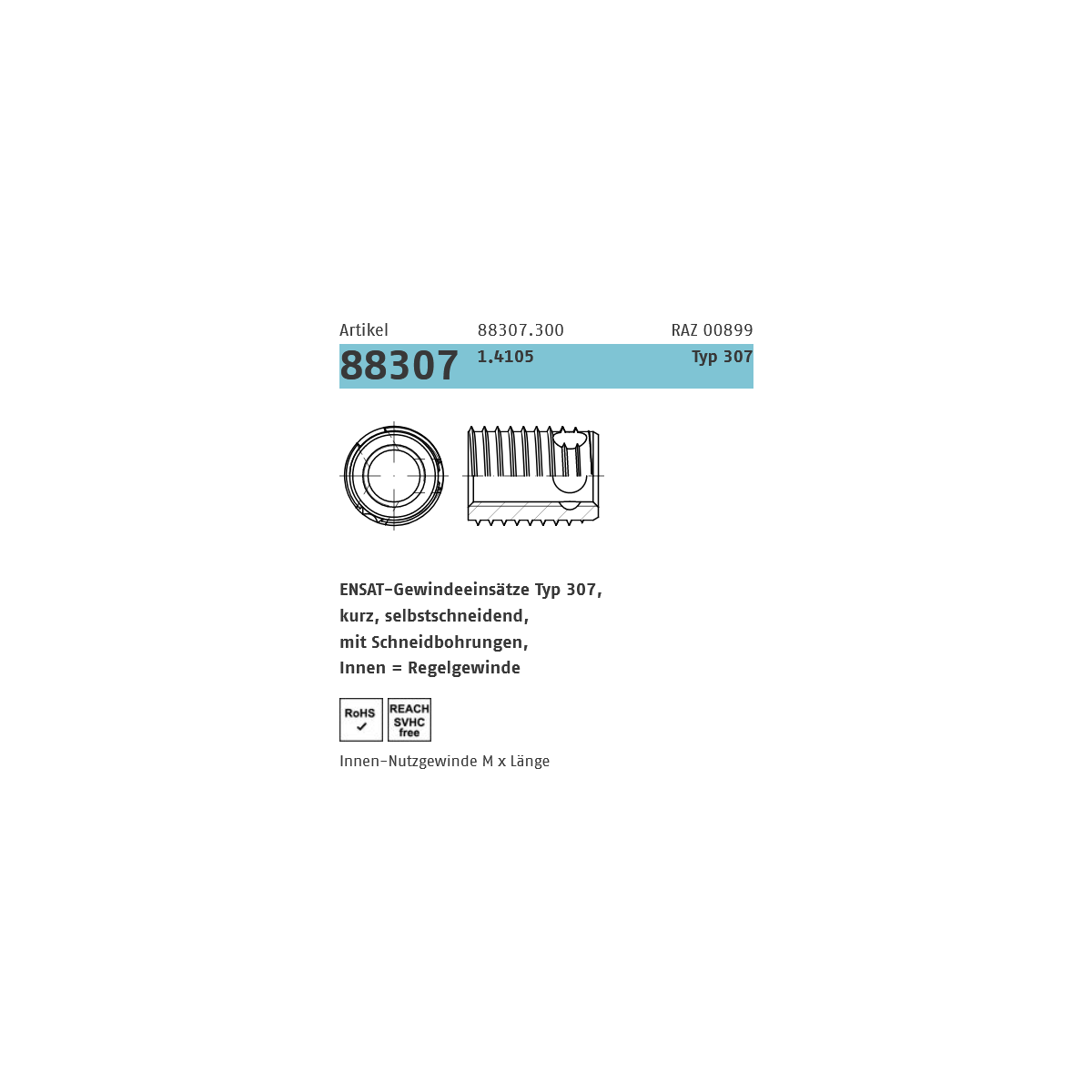 ISO 2338 1.4305 5 m6 x 16 rostfrei A 1 -- 200 Stück, 30,84