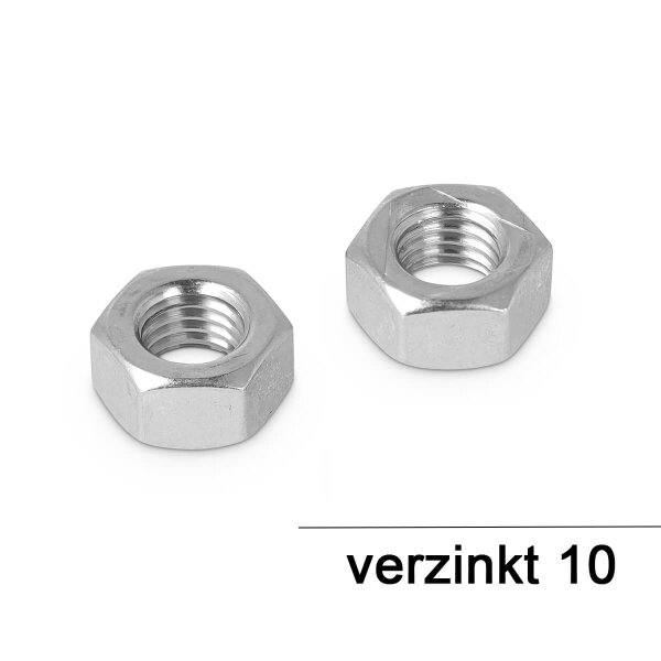 ISO 7042 10 galvanisch verzinkt Sechskantmuttern mit Klemmteil, G