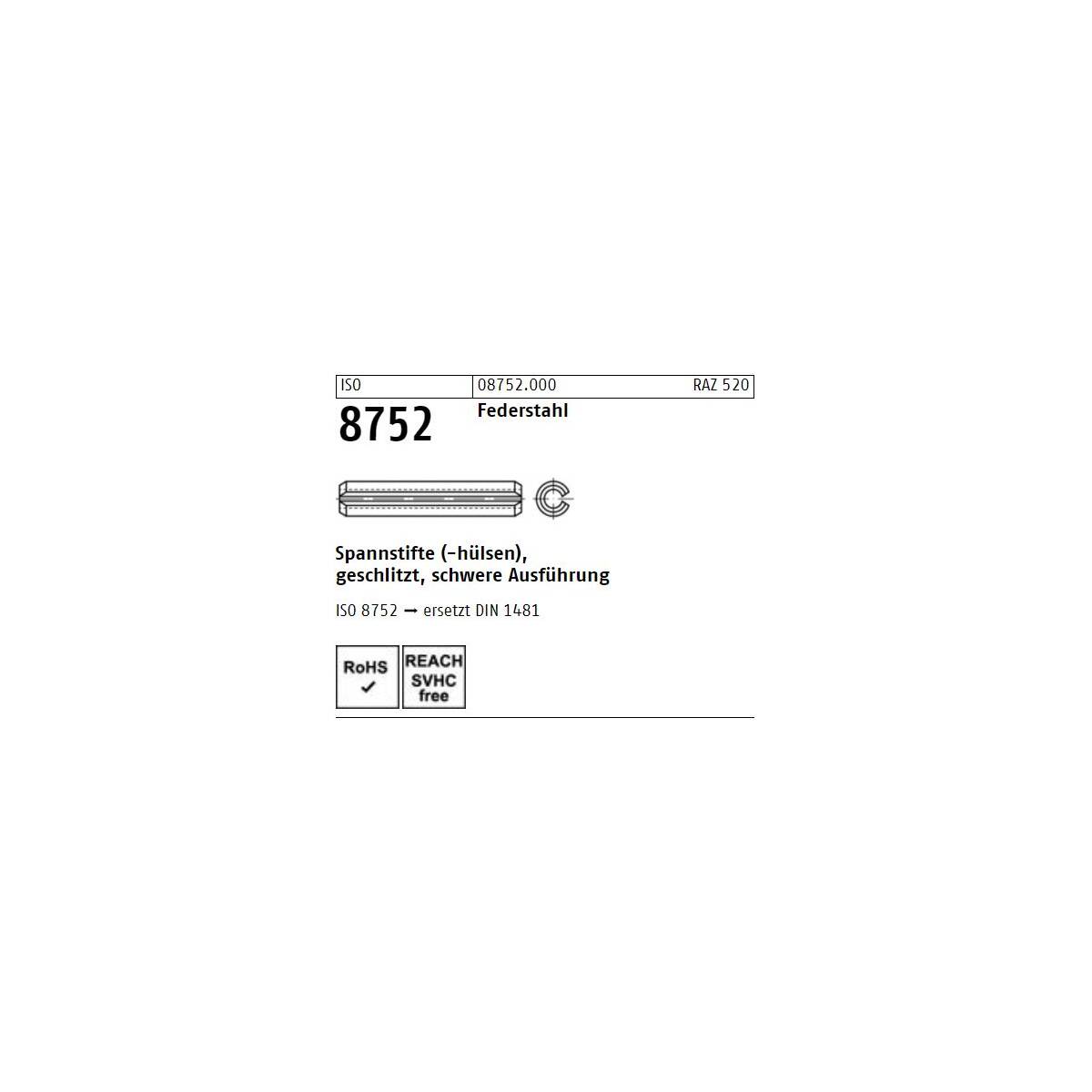ISO 8752 Spannhülse Federstahl 2,5x6 200St., € 16,52