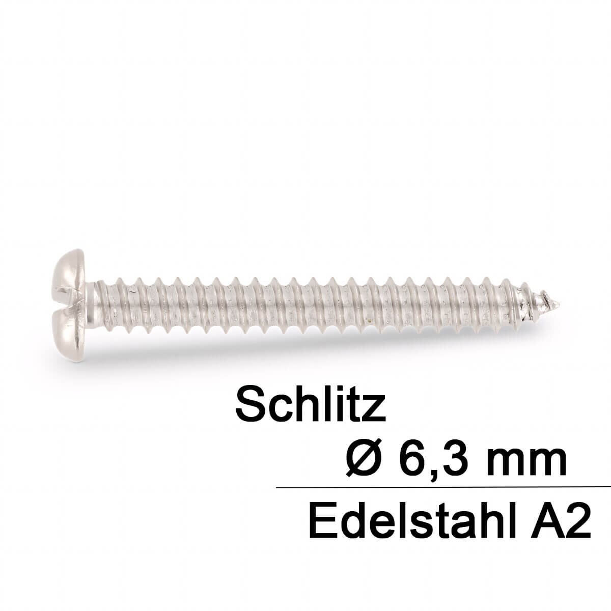 DIN 7971 Zylinderblechschraube A2 -SZ - 6,3x22 - 500 Stück, € 46,53