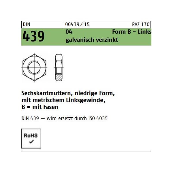 DIN 1444 Bolzen Form B Stahl verzinkt, 13,19