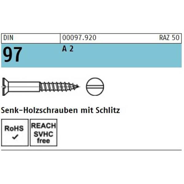 DIN 97 Senk-Holzschraube mit Schlitz online kaufen