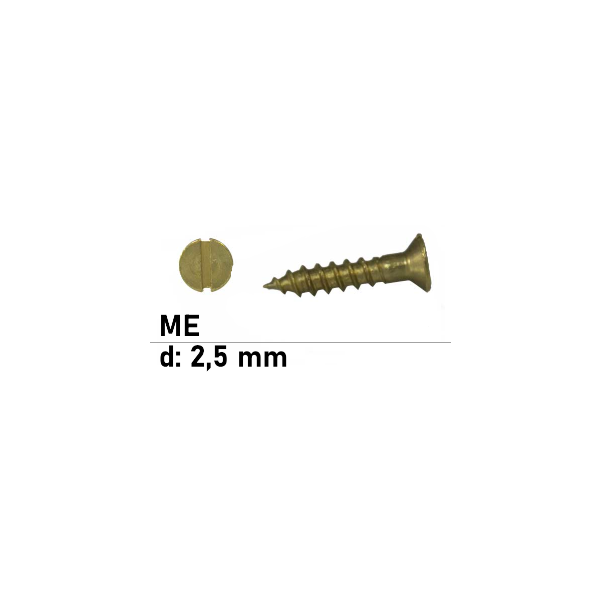 DIN 97 Senkkopf - Holzschrauben - Messing - SZ - Ø 2,5 mm, € 23,5