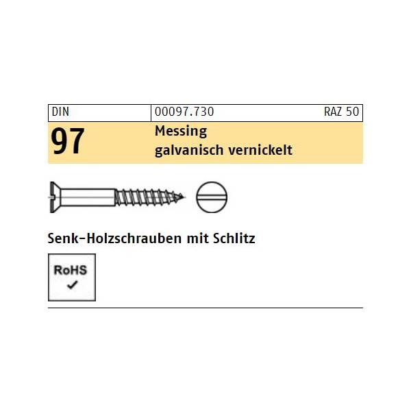 DIN 97 Senk-Holzschraube mit Schlitz online kaufen