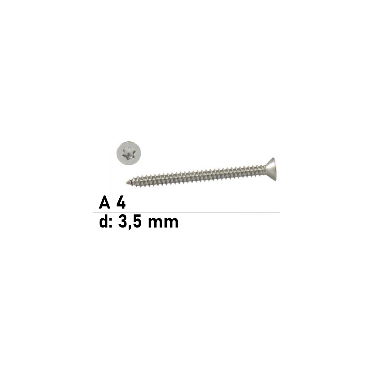 ISO 14586 Blechschrauben TX Form C Edelstahl A4 - Durchmesser 3.5, € 23,97