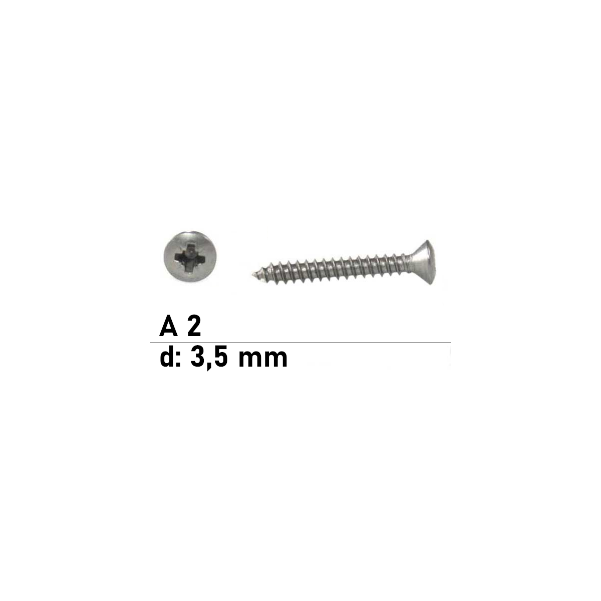 DIN 7983 Linsensenkblechschrauben Z Edelstahl A2 - Durchmesser 3., € 15,95