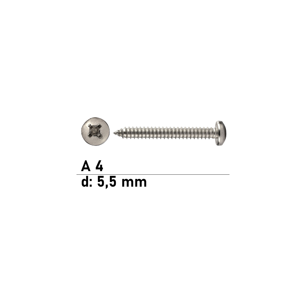 ISO 7049 Linsenkopf - Blechschrauben A4 - PH - C - Ø 5.5 mm, € 22,72
