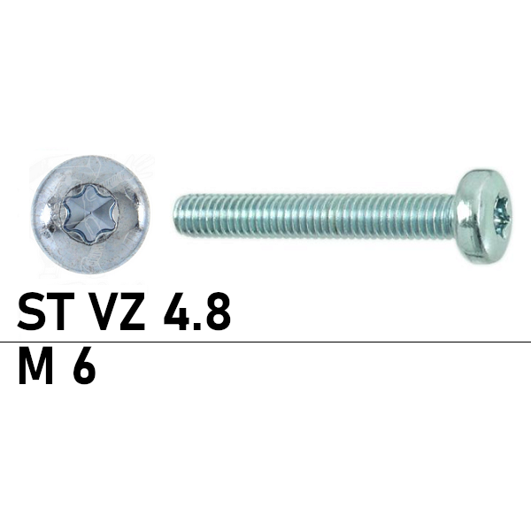 ISO 14583 Linsenkopfschrauben TX Stahl 4.8 - verzinkt - M6, € 4,06