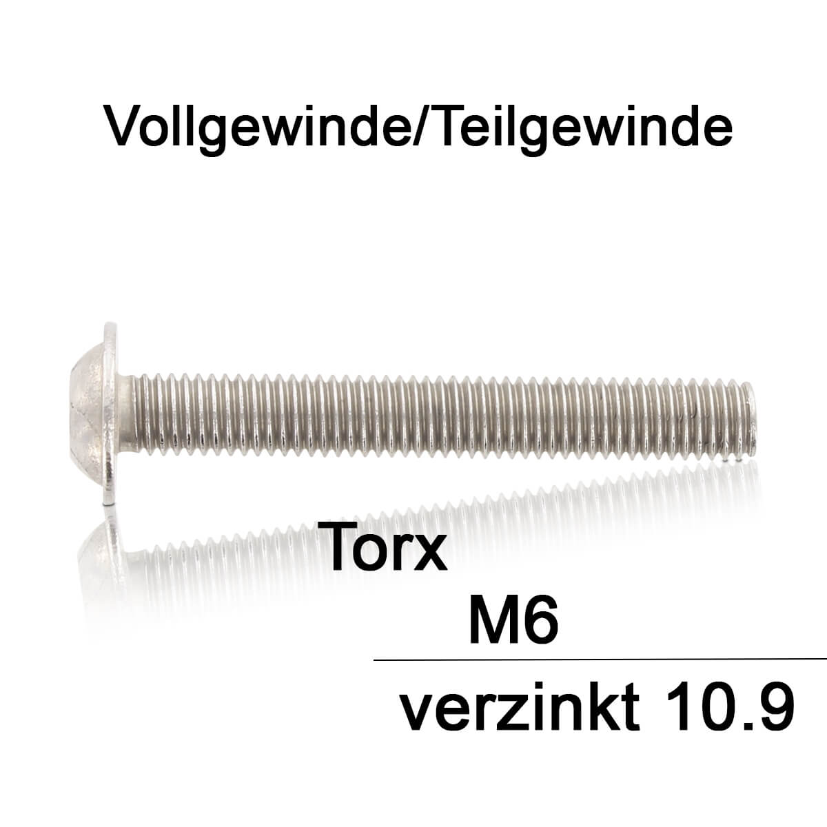 ISO 7380 Linsenkopfschrauben - verzinkt - 10.9 - mF - TX - M6, € 75,87